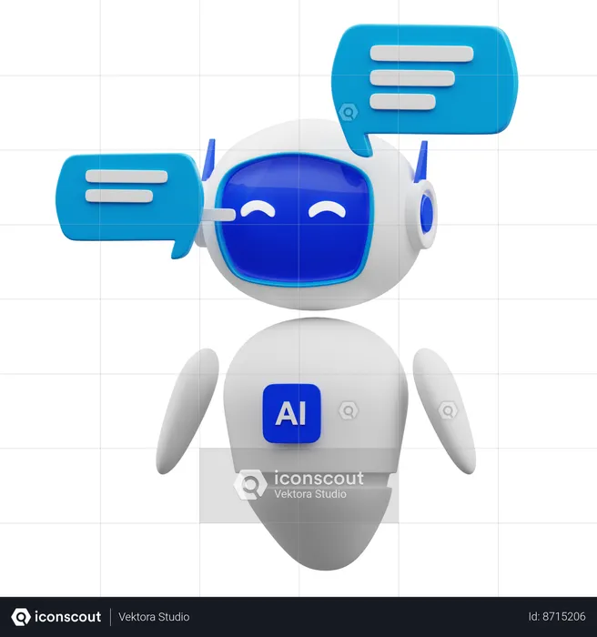 Artificial Intelligence Robot Chat Ai 3D Icon - Free Download Science ...