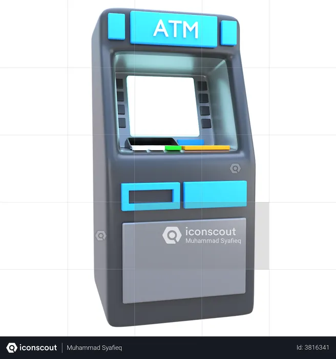 Atm Machine 3D Illustration download in PNG, OBJ or Blend format