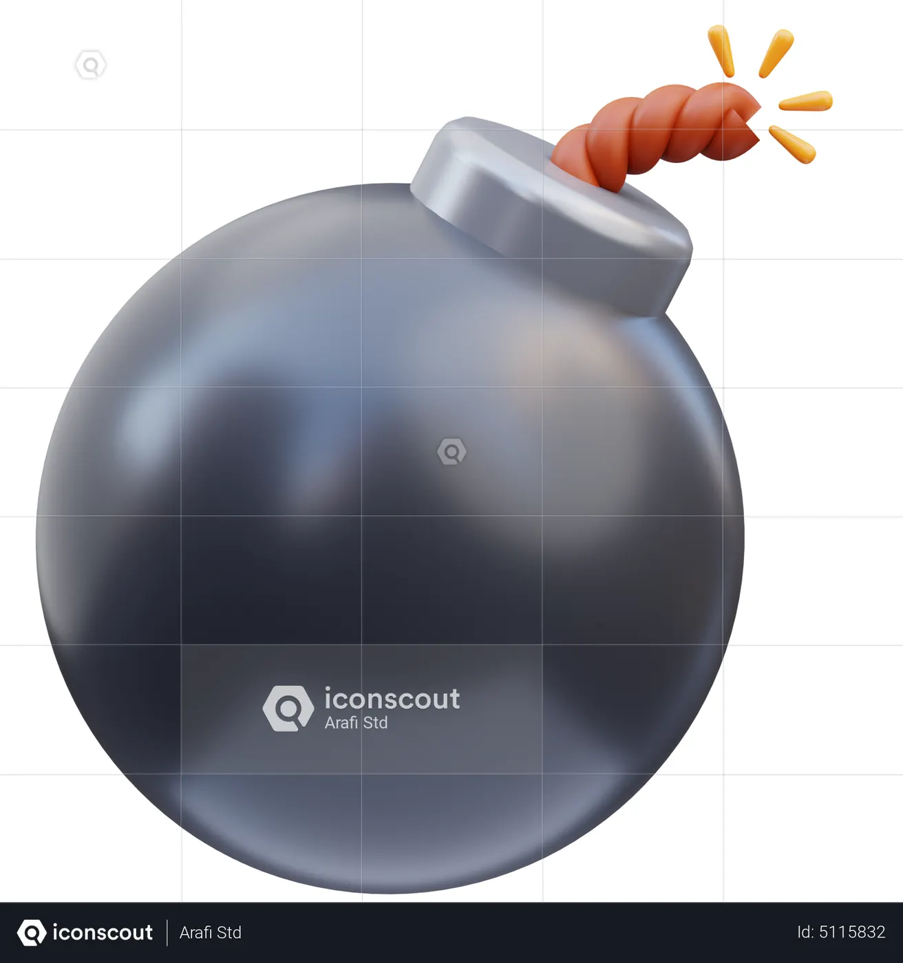 Bomb 3D Icon download in PNG, OBJ or Blend format