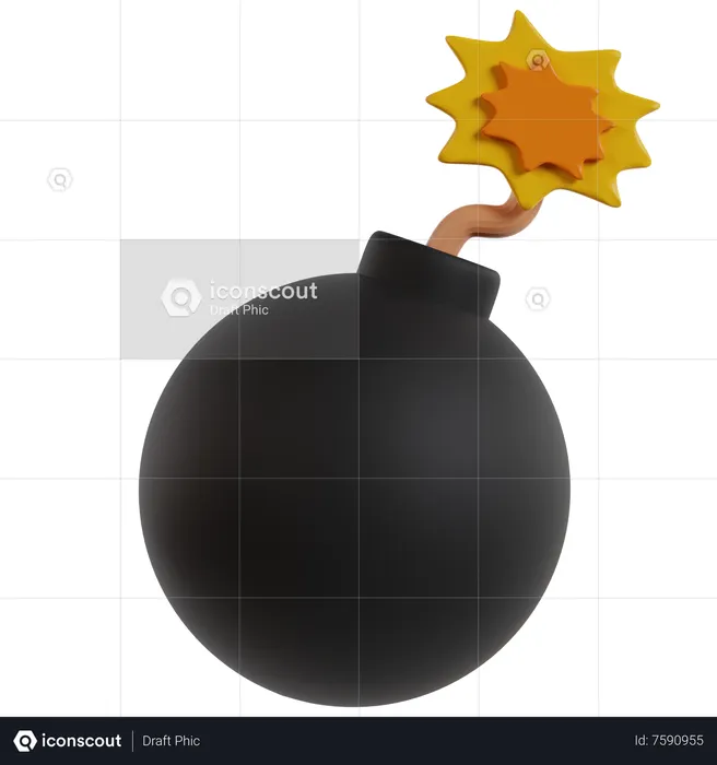 Bomb 3D Icon download in PNG, OBJ or Blend format