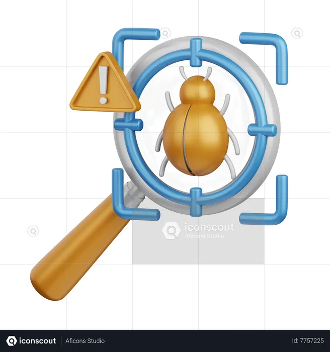 Bug detection 3D Icon download in PNG, OBJ or Blend format Bug detection 3D Icon download in PNG, OBJ or Blend format