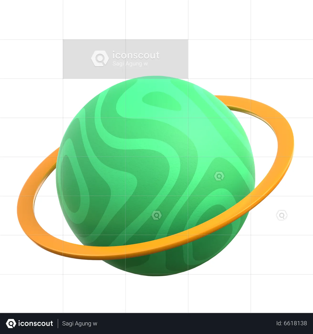 Cartoon Planet 3D Illustration download in PNG, OBJ or Blend format