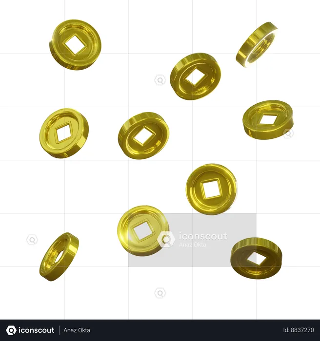 Chinese Coins 3D Icon - Free Download Culture & Religion 3D Icons | IconScout