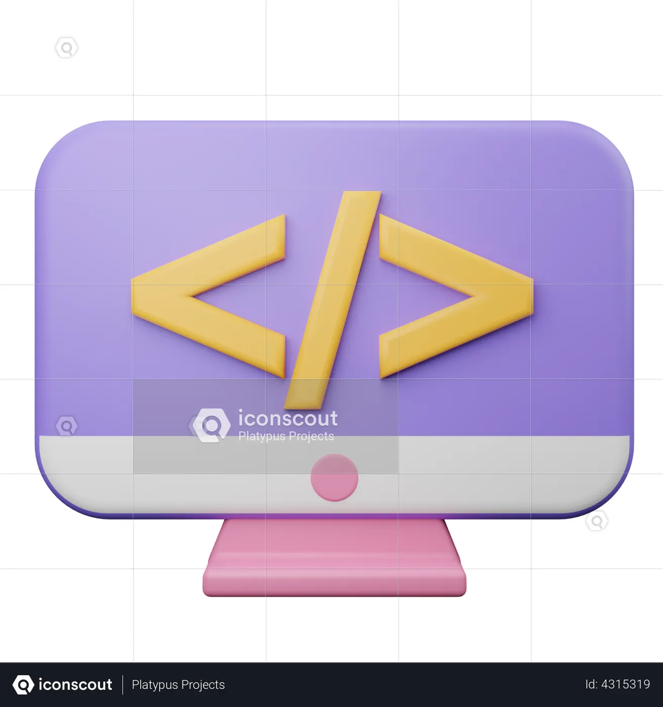 Code 3D Icon - Free Download Design & Development 3D Icons | IconScout