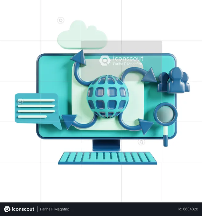 Computer Network 3d Icon Free Download Science And Technology 3d Icons Iconscout