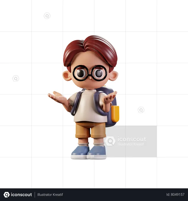 Confused Student 3D Illustration download in PNG, OBJ or Blend format Confused Student 3D Illustration download in PNG, OBJ or Blend format