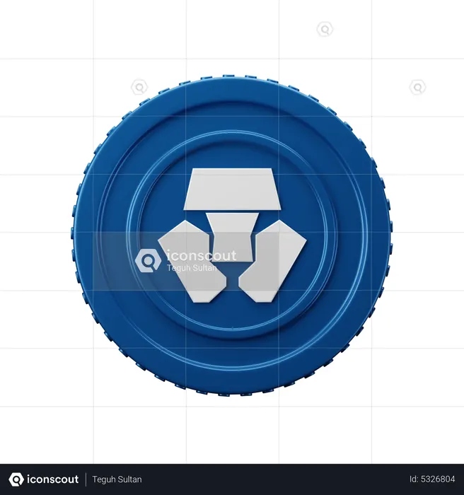 Premium Cronos Coin CRO 3D Icon download in PNG, OBJ or Blend format Premium Cronos Coin CRO 3D Icon download in PNG, OBJ or Blend format