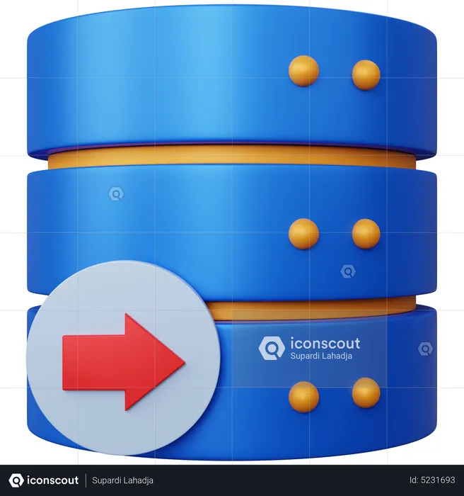 Database Import 3D Icon - Free Download User Interface 3D Icons | IconScout