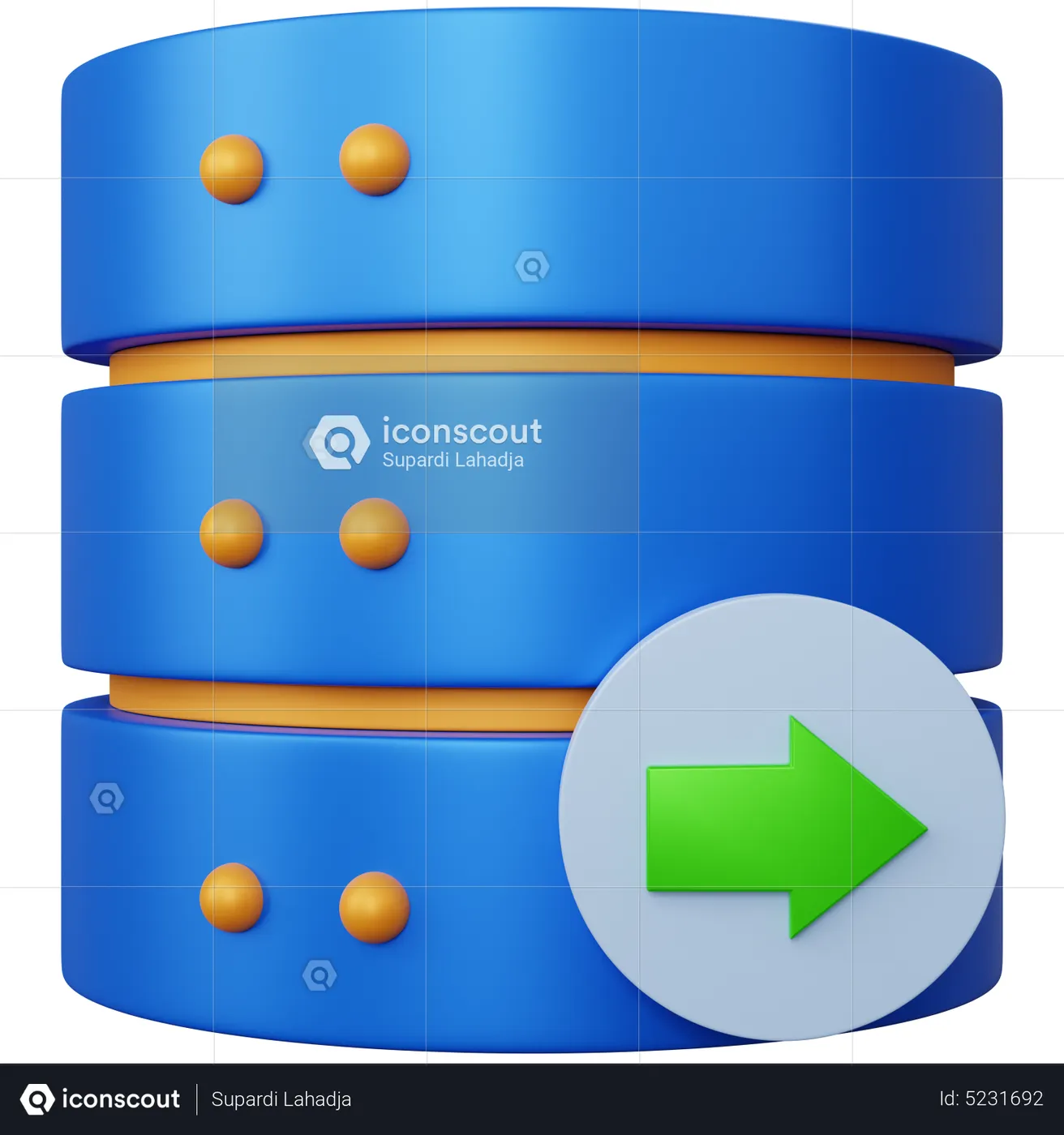 Database Import 3D Icon - Free Download User Interface 3D Icons | IconScout