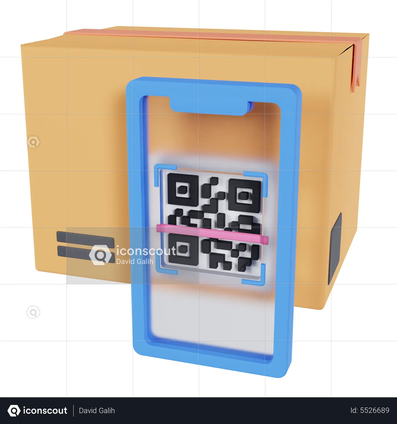 Delivery Box Qr Code Scan 3d Icon Download In Png Obj Or Blend Format