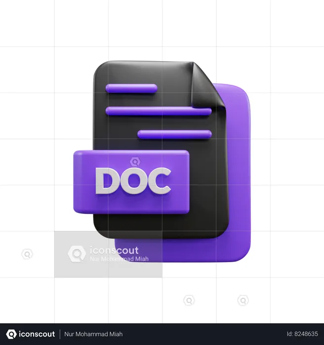 Doc File 3D Icon - Free Download Files & Folders 3D Icons | IconScout