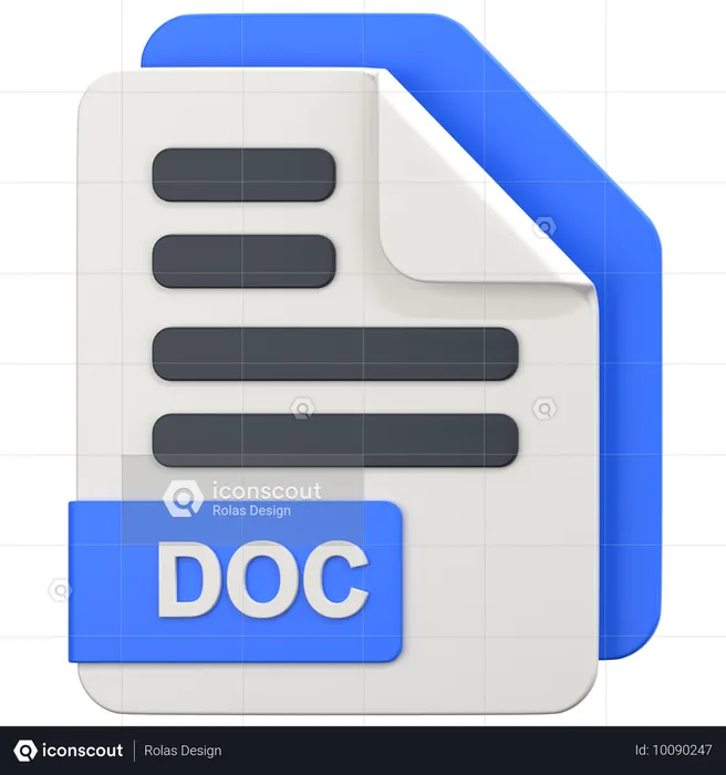 Doc File 3D Icon - Free Download Files & Folders 3D Icons | IconScout