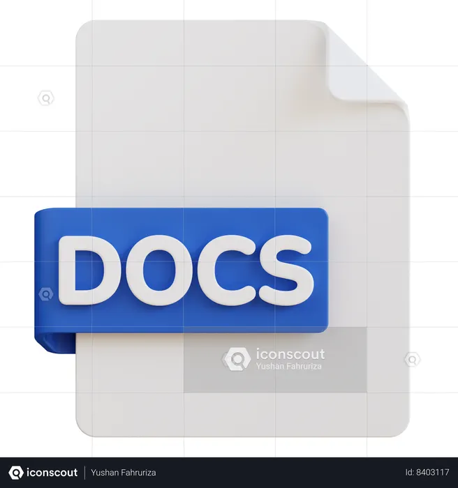 Docs File 3D Icon - Free Download Files & Folders 3D Icons | IconScout