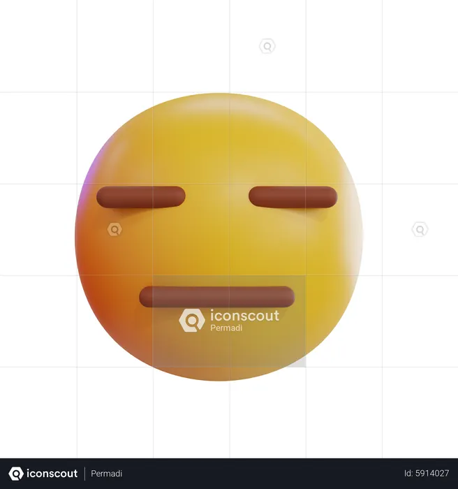 Premium Expressionless Emoji Emoji 3D Icon download in PNG, OBJ or ...
