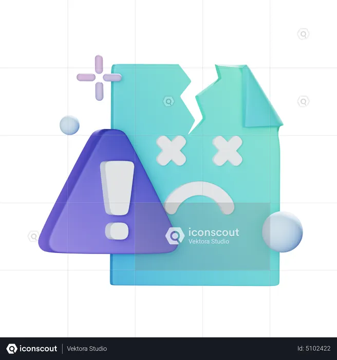 File Corrupted 3d Icon Free Download Miscellaneous 3d Icons Iconscout