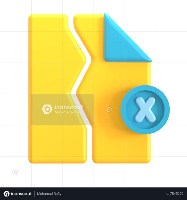 File Corrupted 3d Icon Download In Png Obj Or Blend Format