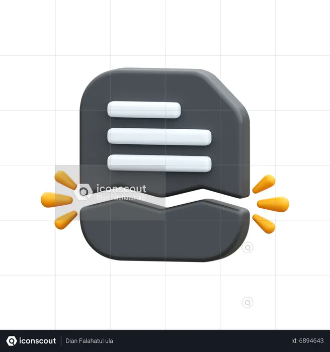 File Error 3D Icon download in PNG, OBJ or Blend format