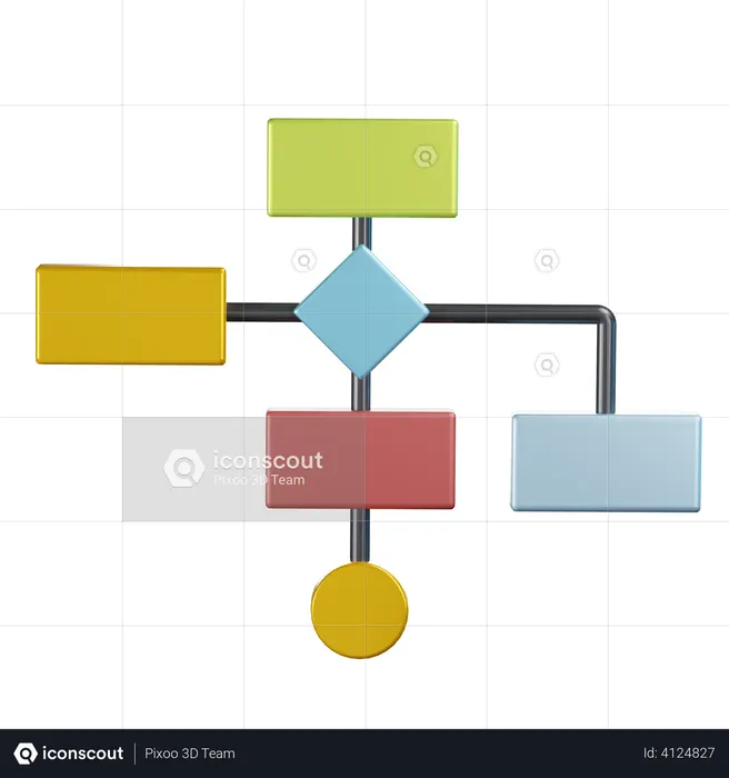 Flowchart 3D Illustration - Free Download Design & Development 3D ...