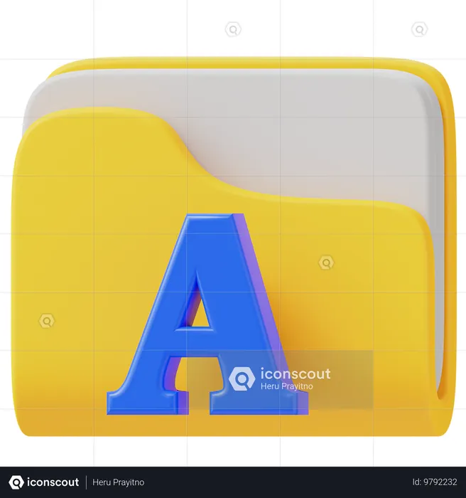 Font Folder 3D Icon - Free Download Files & Folders 3D Icons | IconScout