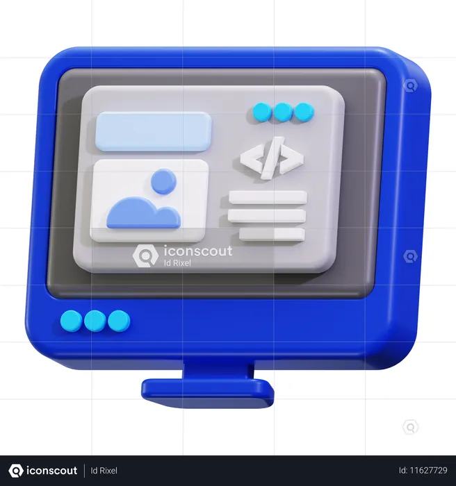 Frontend 3D Icon - Free Download Design & Development 3D Icons | IconScout