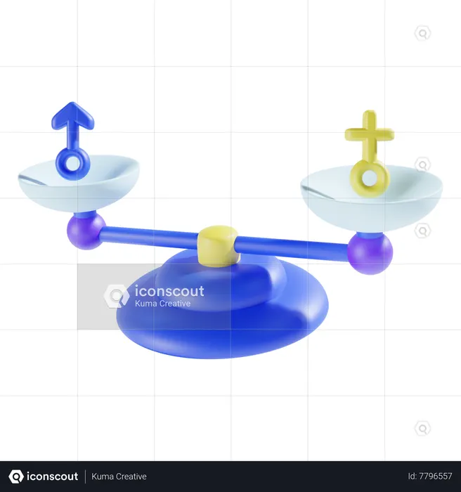 Gender Equality 3D Icon download in PNG, OBJ or Blend format