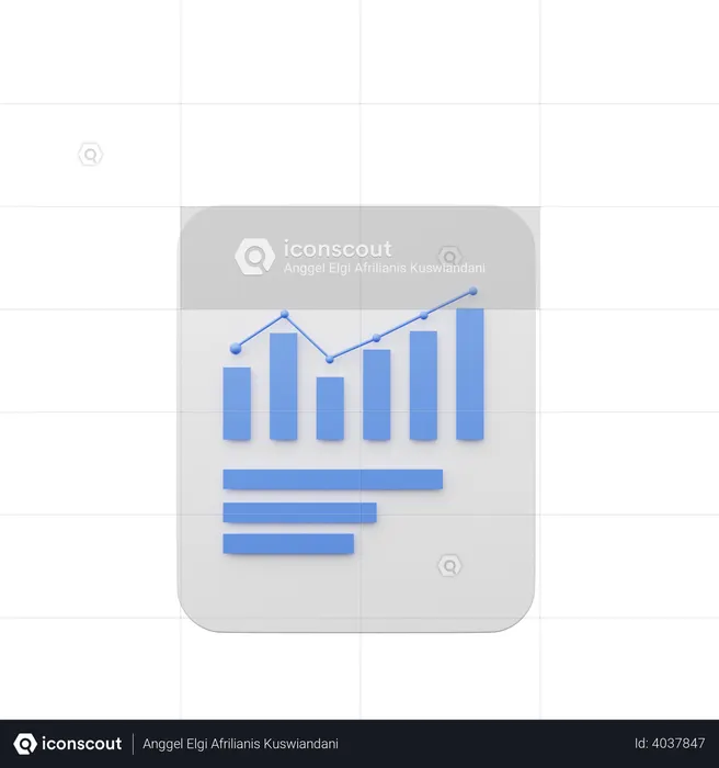 Growth chart 3D Illustration download in PNG, OBJ or Blend format Growth chart 3D Illustration download in PNG, OBJ or Blend format