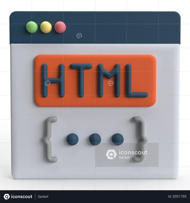 HTML 3D Icon - Free Download Seo & Web 3D Icons | IconScout