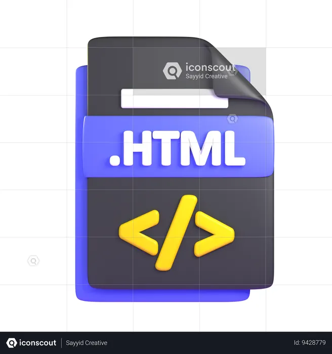 Html File 3D Icon - Free Download Design & Development 3D Icons | IconScout