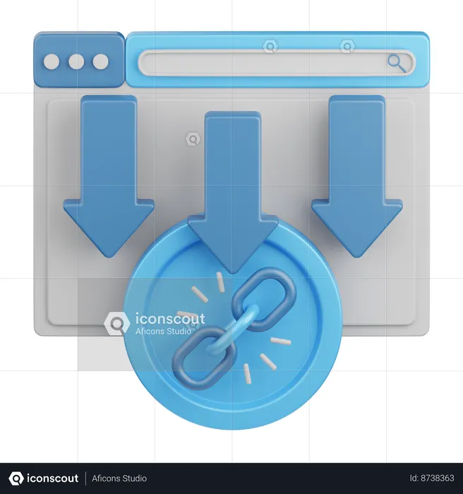 Internal Link 3D Icon - Free Download Seo & Web 3D Icons | IconScout