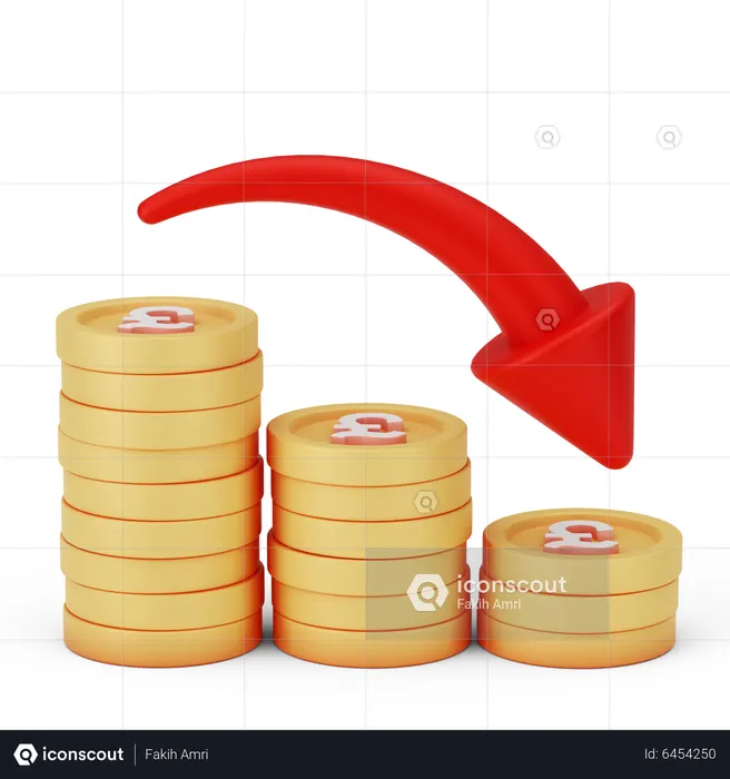 Money Decrease 3D Icon - Free Download Business 3D Icons | IconScout