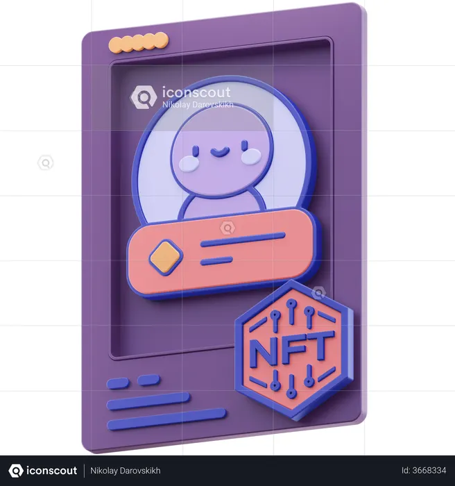 Nft Game Character 3D Illustration download in PNG, OBJ or Blend format