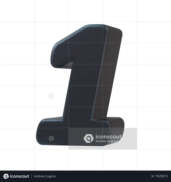Number 1 3d Icon Free Download Sign And Symbols 3d Icons Iconscout