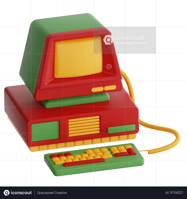 Old Computer 3D Icon - Free Download Appliances 3D Icons | IconScout