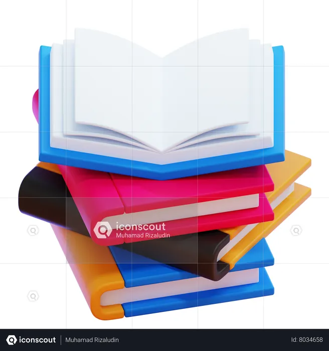OPEN BOOK 3D Icon download in PNG, OBJ or Blend format