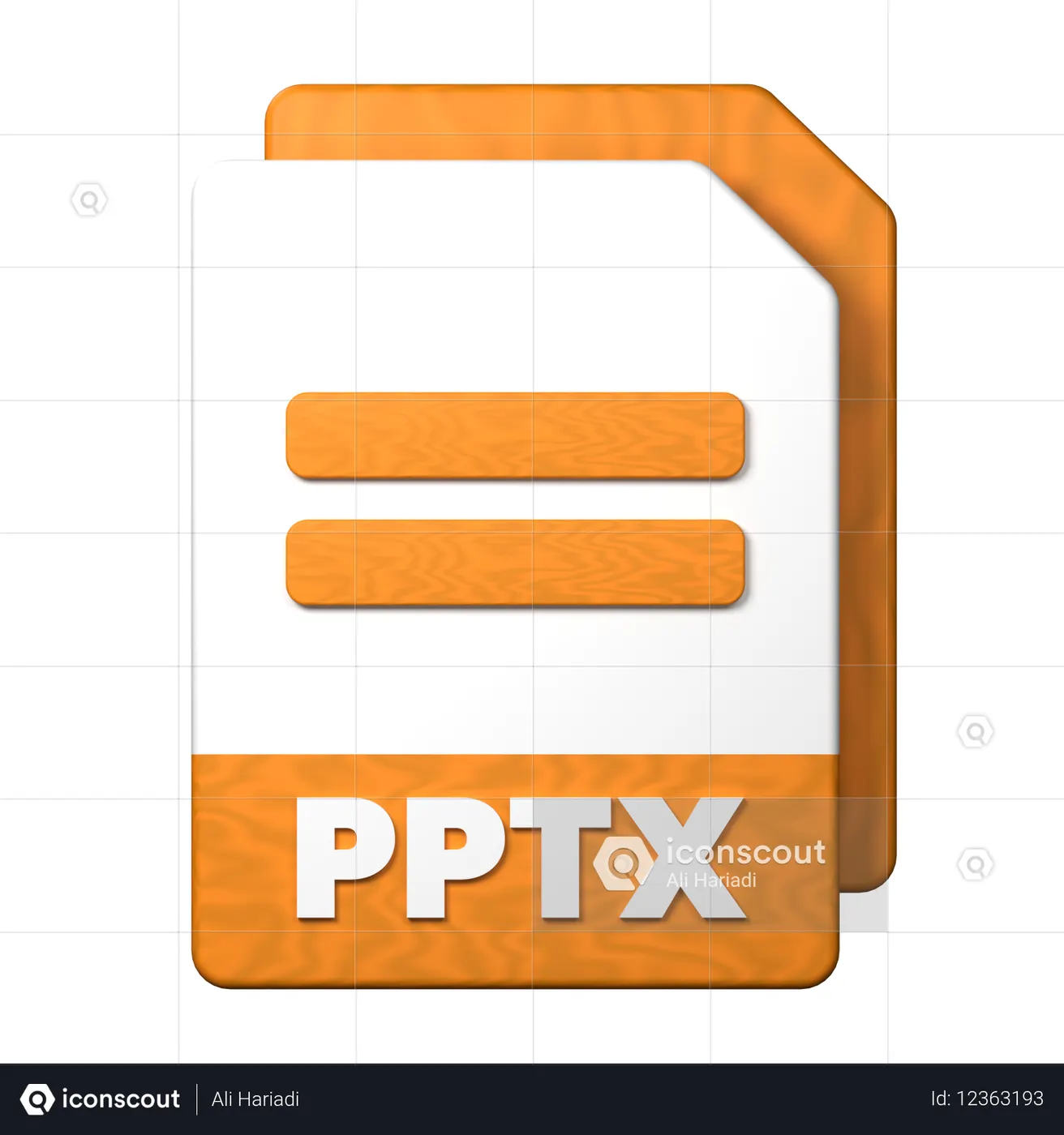 Pptx File 3D Icon - Free Download Files & Folders 3D Icons | IconScout