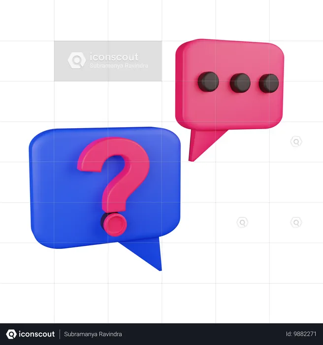 Question Mark Speech Bubbles 3d Icon Free Download User Interface 3d