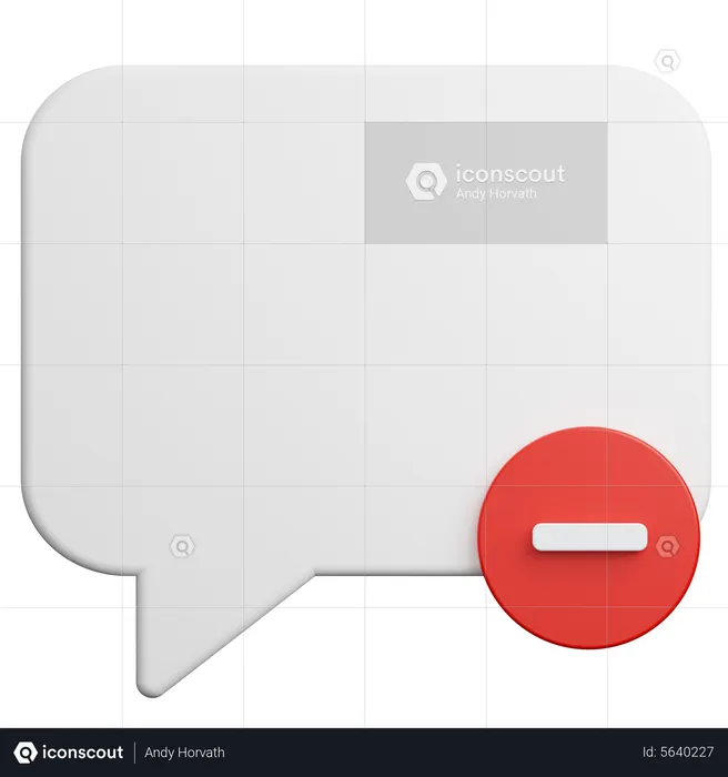 Remove Chat 3D Icon download in PNG, OBJ or Blend format Remove Chat 3D Icon download in PNG, OBJ or Blend format