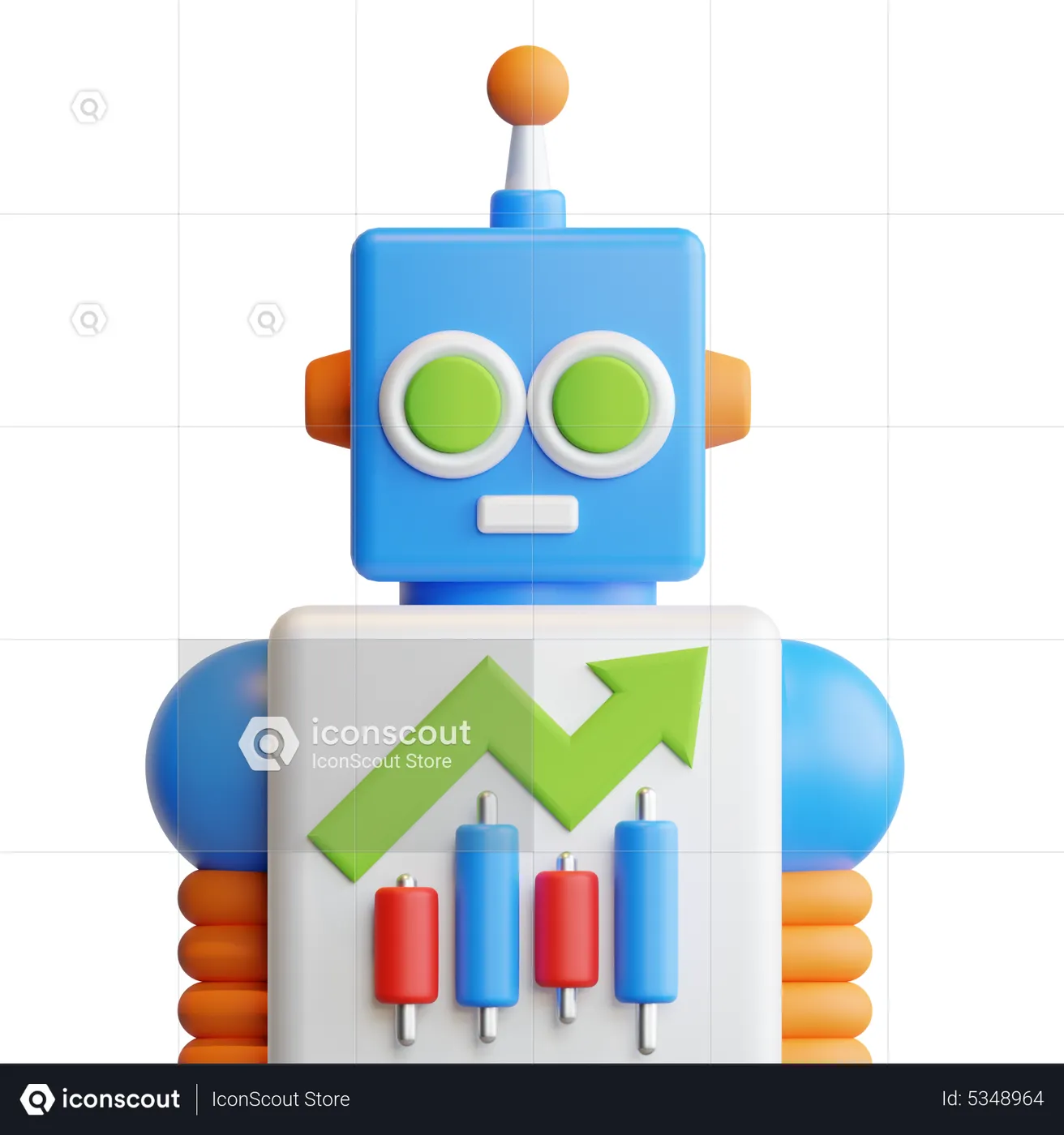 Robot 3D Icon download in PNG, OBJ or Blend format