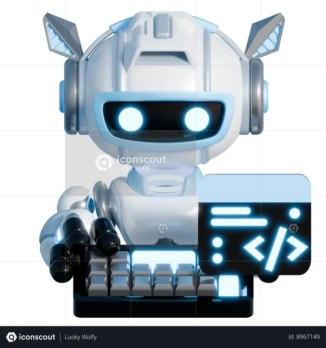 ROBOT CODING 3D Illustration - Free Download Science & Technology 3D ...