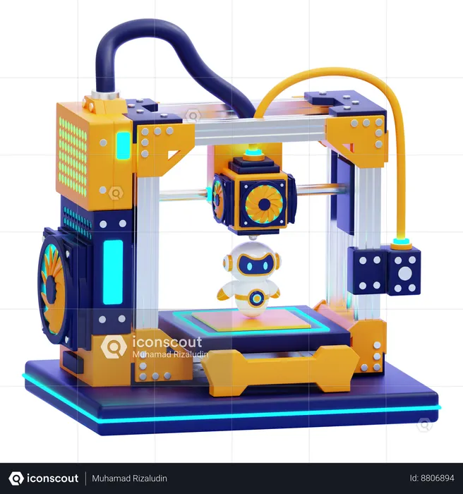 Robot Creating 3D Icon - Free Download Science & Technology 3D Icons ... Robot Creating 3D Icon - Free Download Science & Technology 3D Icons ...