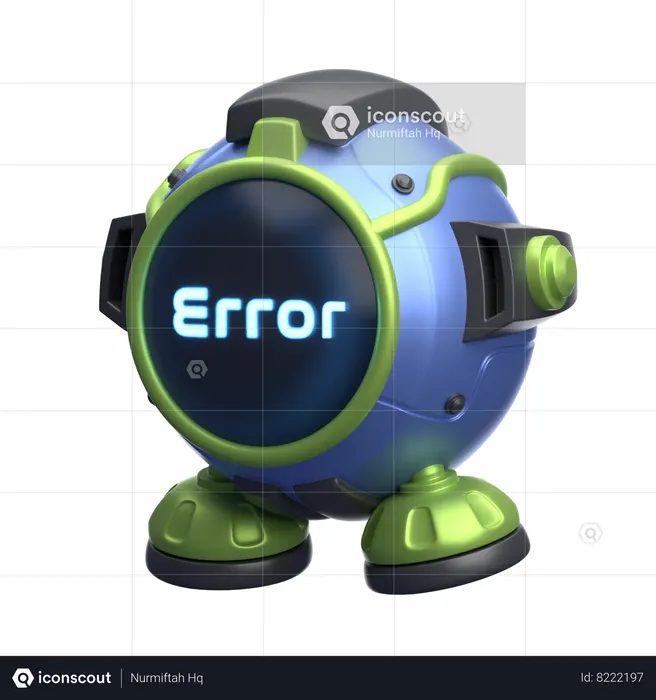 Robot Error 3D Icon - Free Download Science & Technology 3D Icons ...