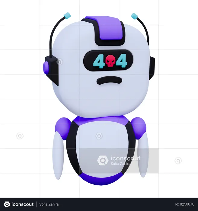 Robot Error 3D Icon - Free Download Science & Technology 3D Icons ...