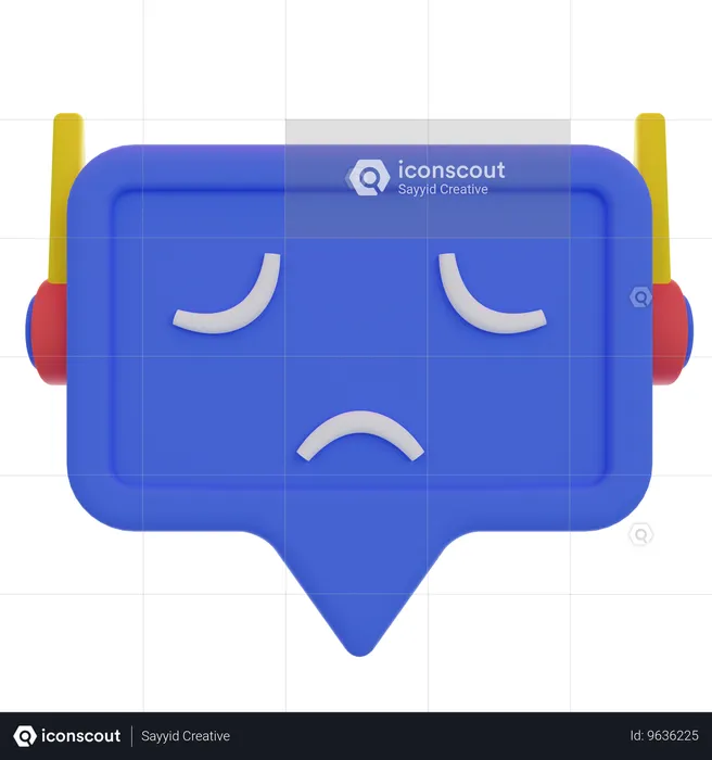 Sad Chatbot 3D Icon - Free Download Services 3D Icons | IconScout Sad Chatbot 3D Icon - Free Download Services 3D Icons | IconScout
