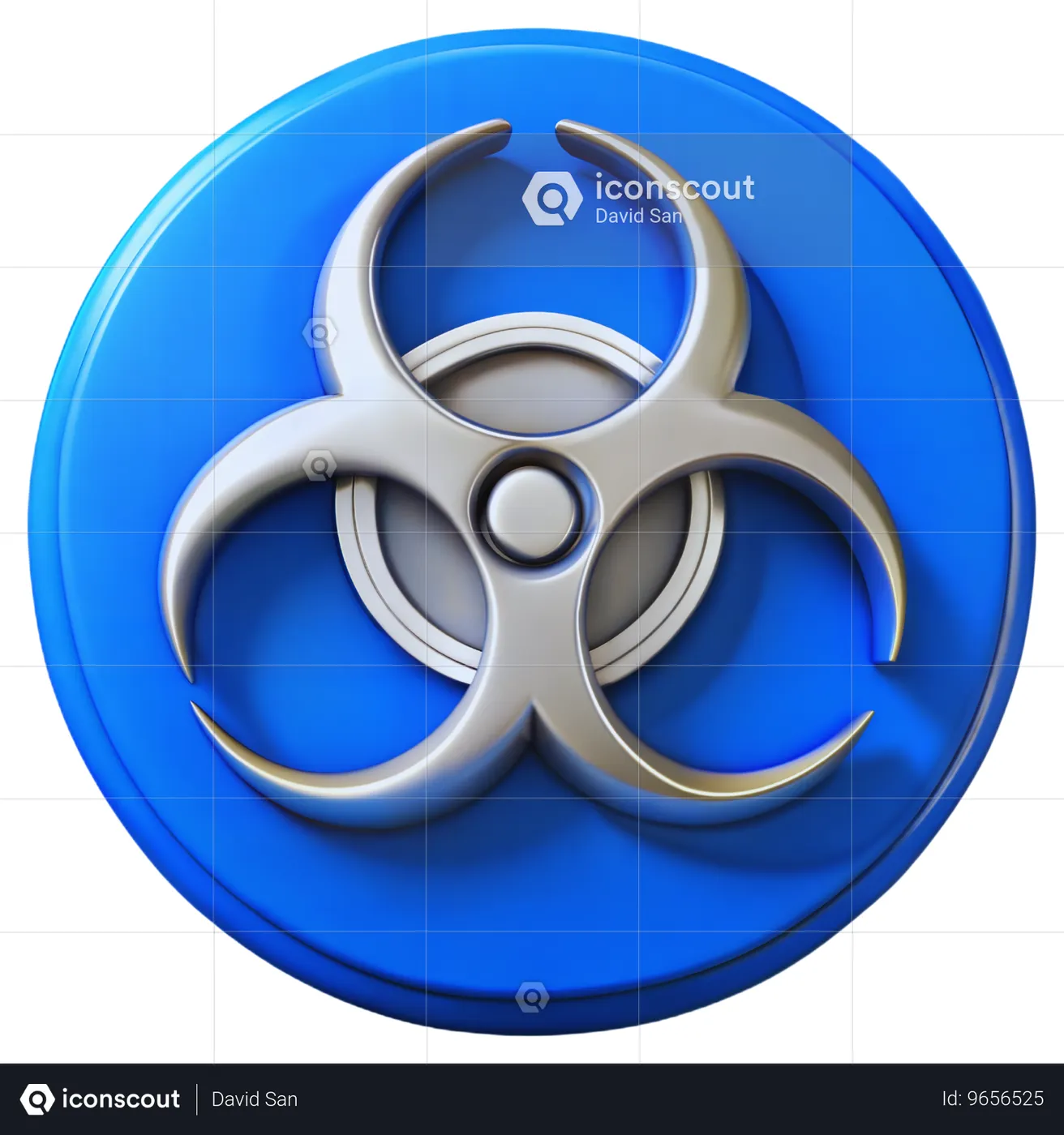 Símbolo De Riesgo Biológico 3D Icon - Free Download Tecnología científica 3D Icons | IconScout