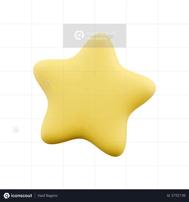 Star 3D Icon download in PNG, OBJ or Blend format