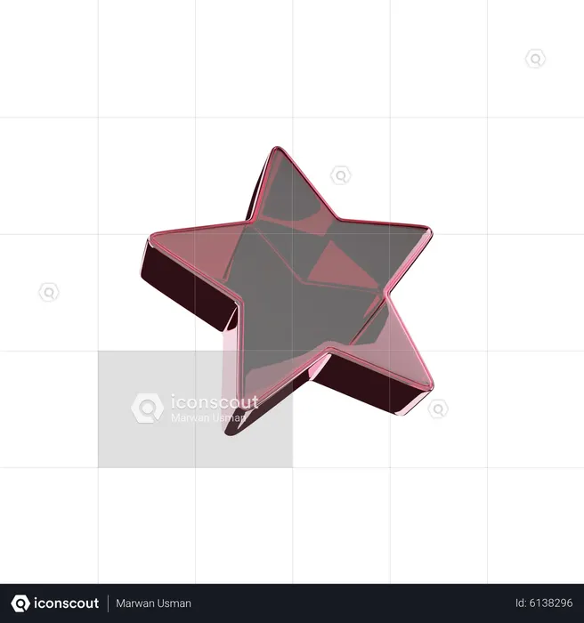 Star 3D Icon download in PNG, OBJ or Blend format