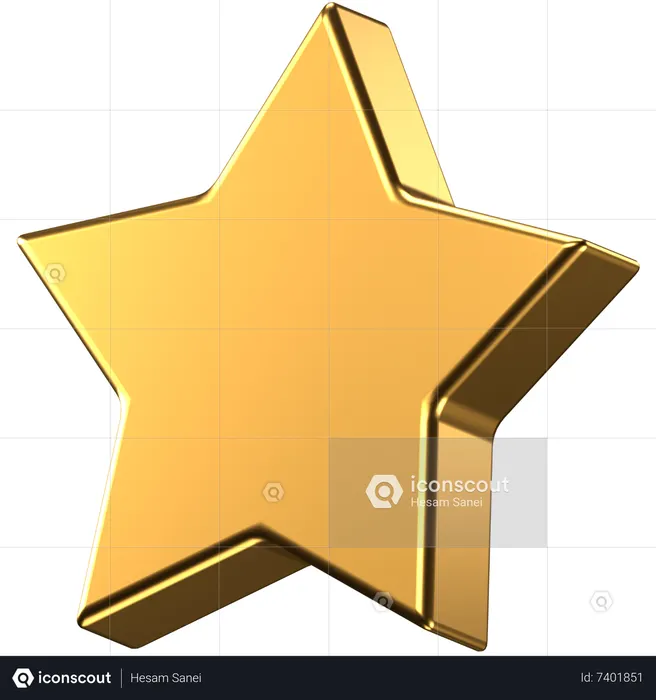 Star 3D Icon download in PNG, OBJ or Blend format