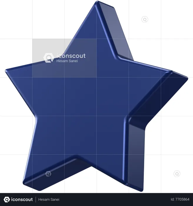 Star 3D Icon download in PNG, OBJ or Blend format