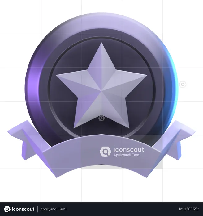 Star Badge 3D Illustration - Free Download Sports & Games 3D Illustrations | IconScout