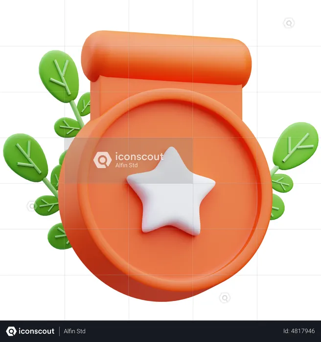 Star Badge 3D Icon download in PNG, OBJ or Blend format